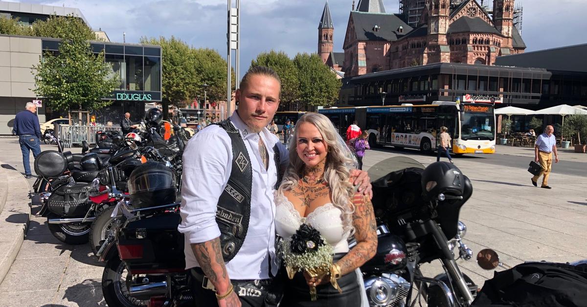Bikerhochzeit in der Mainzer Innenstadt