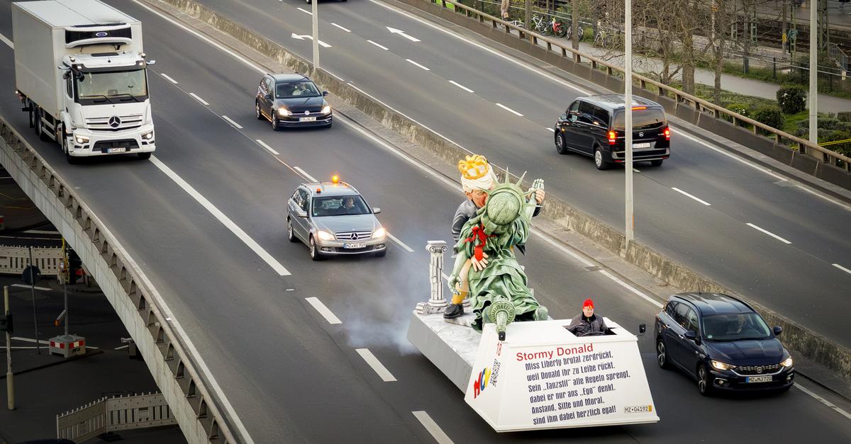 Vom Rosenmontags-Schritttempo zur 35-km/h-Fahrt – Mainz staunt über Trump