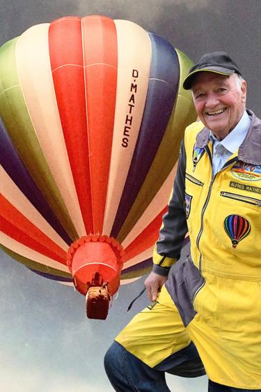 Luftfahrtpionier Alfred Mathes brachte den Ballon nach Rheinhessen